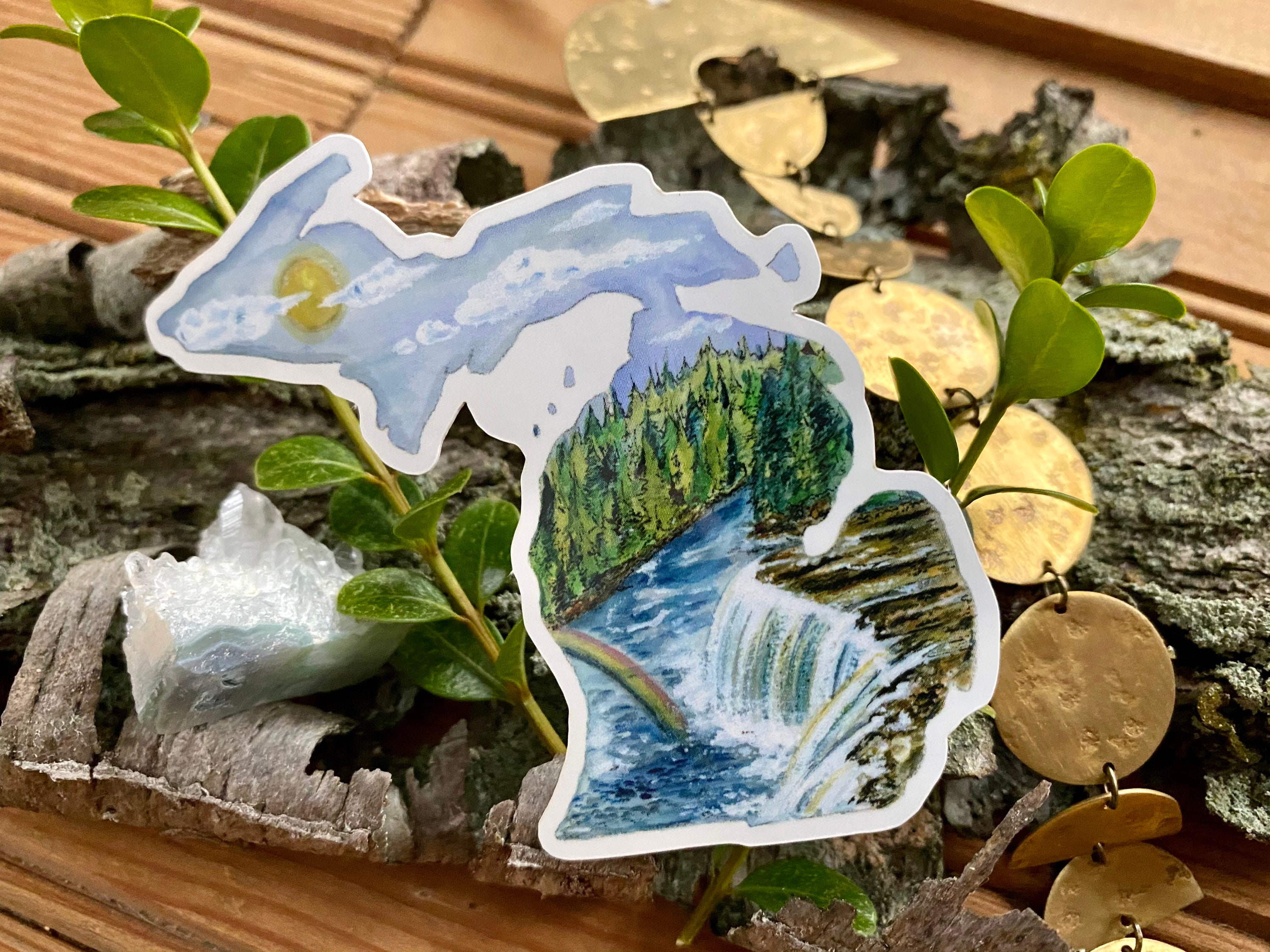 Michigan Vinyl Sticker Michigan State Decal Michigan Car | Etsy