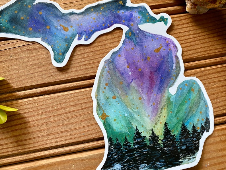 Michigan Vinyl Sticker Michigan State Decal Michigan Car | Etsy