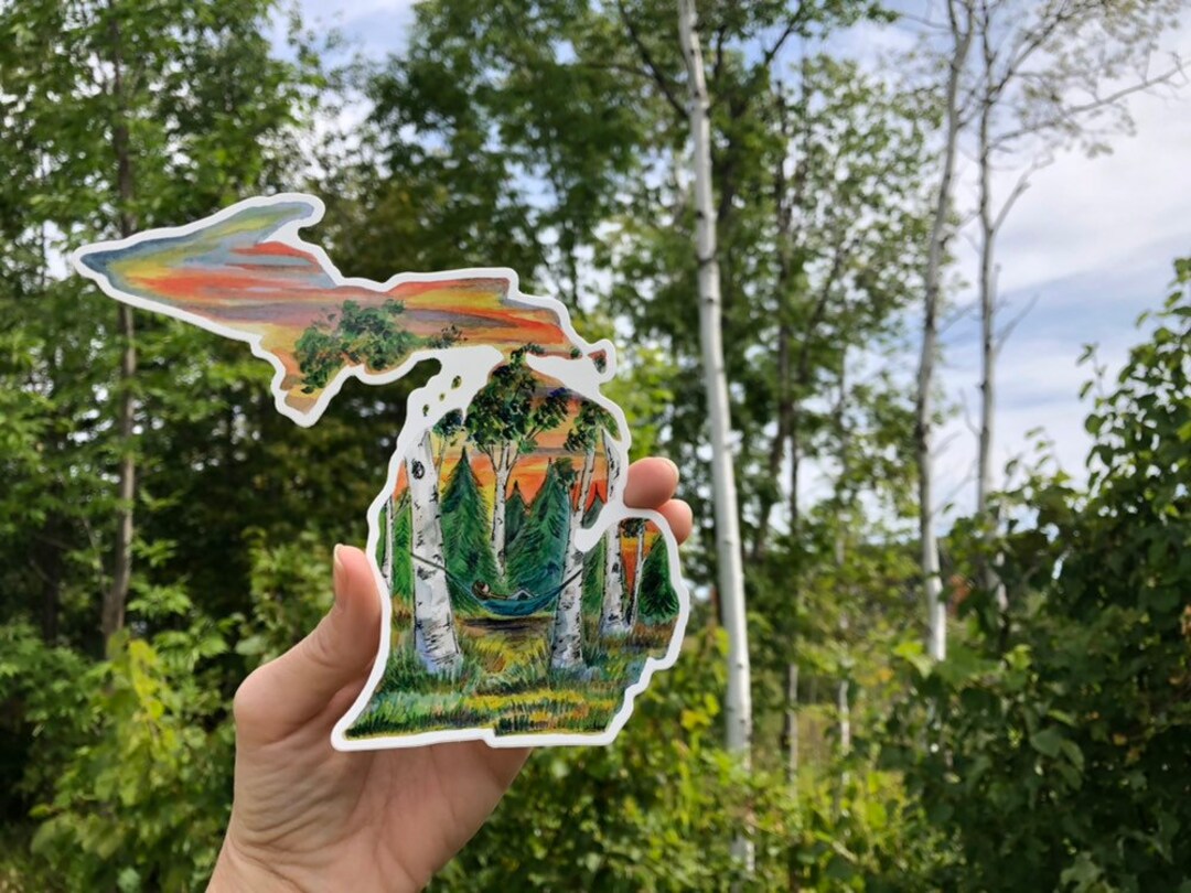 Michigan Vinyl Sticker Michigan State Decal Michigan Car - Etsy