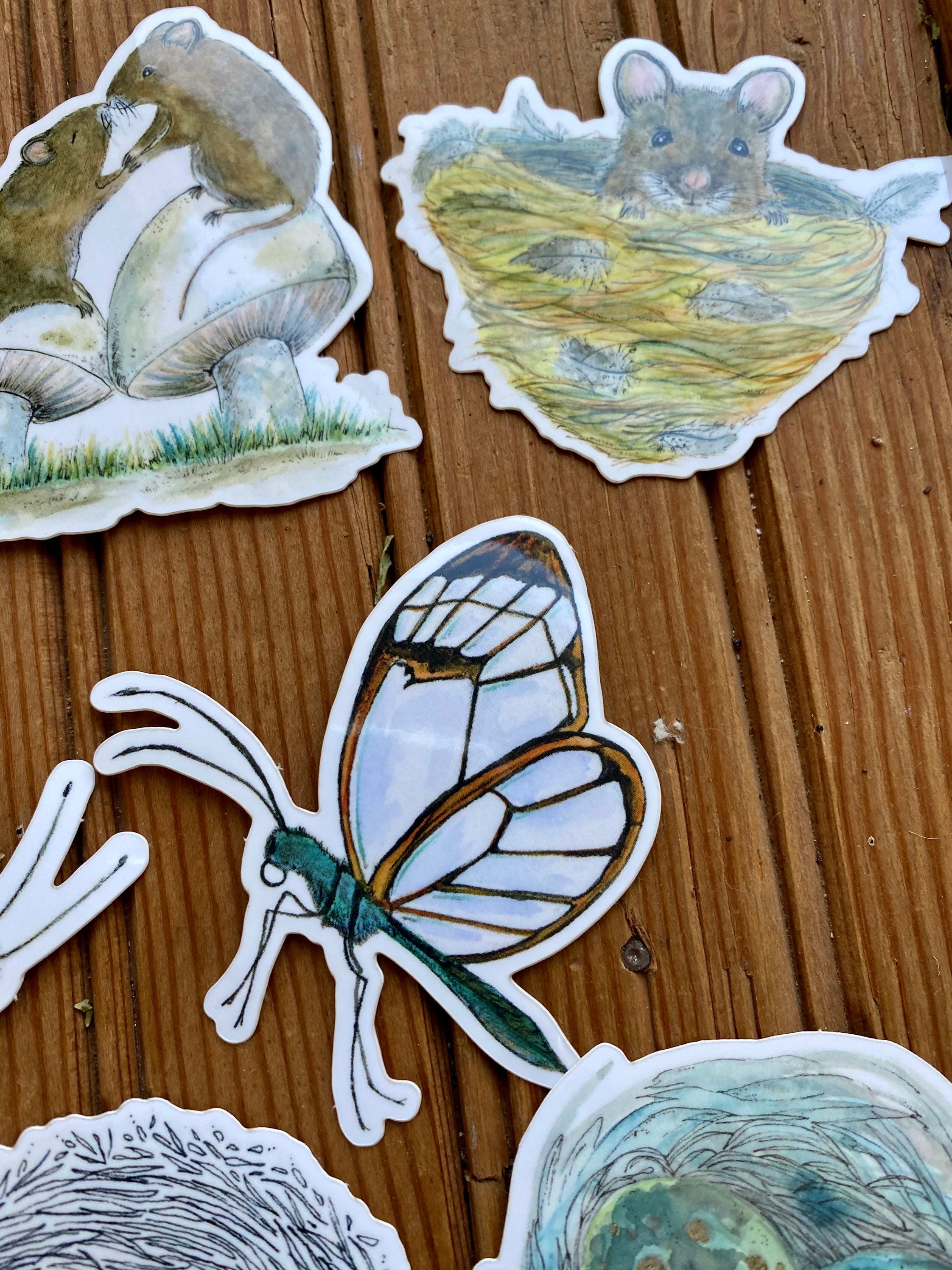 Mice Mouse Sticker Mouse Decal Kissing Love Spring Art | Etsy