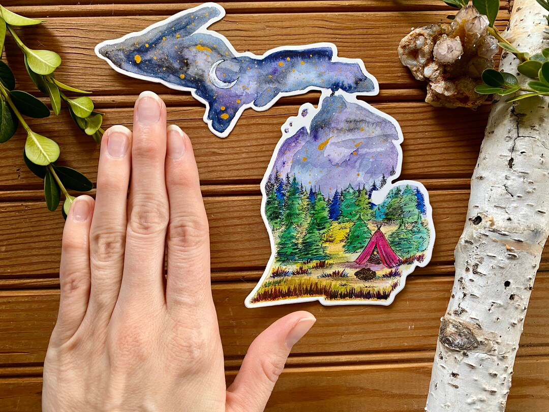 Michigan Vinyl Sticker Michigan State Decal Michigan Car - Etsy