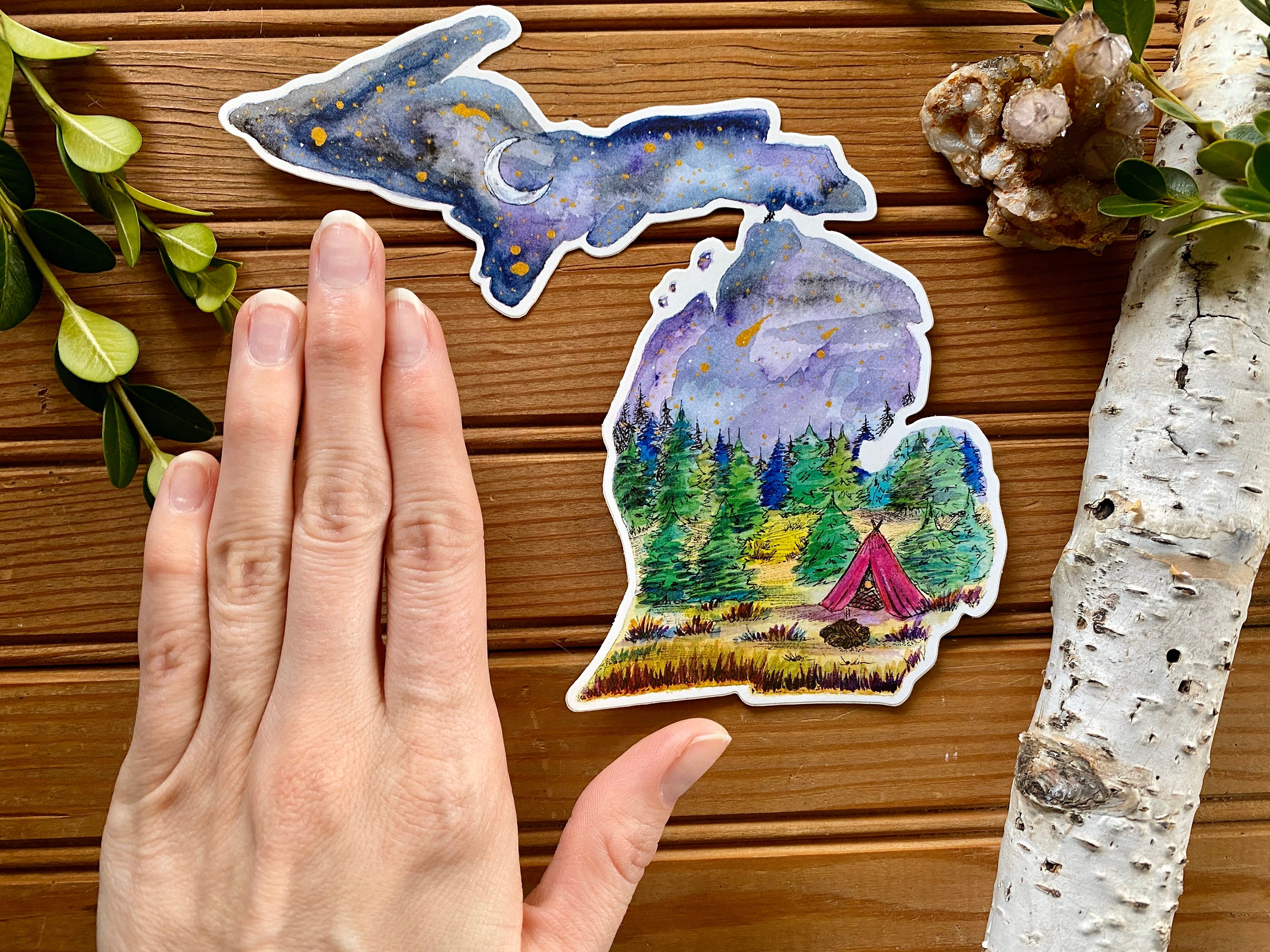 Michigan Vinyl Sticker Michigan State Decal Michigan Car | Etsy