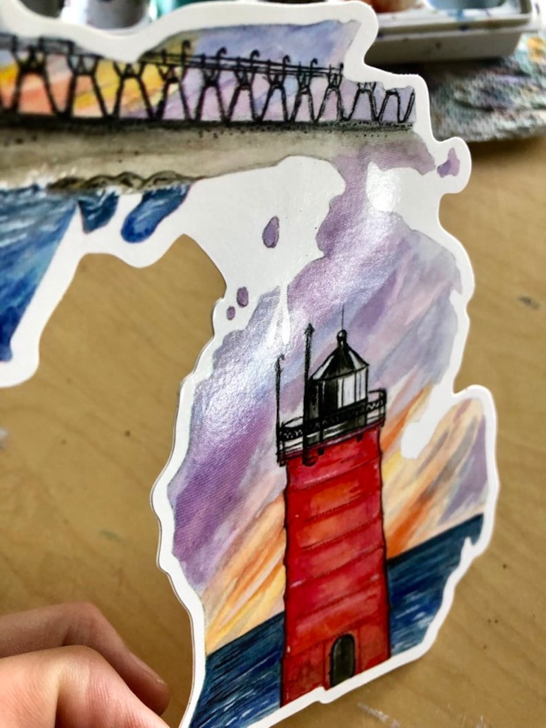 Michigan Vinyl Sticker Michigan State Decal Michigan Car | Etsy