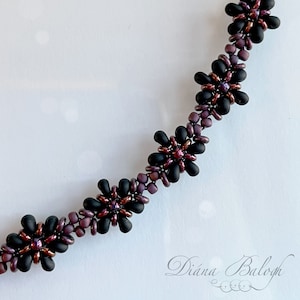 Beading Tutorial Flower Drops Chain, Beaded Chain Pattern, Beading ...