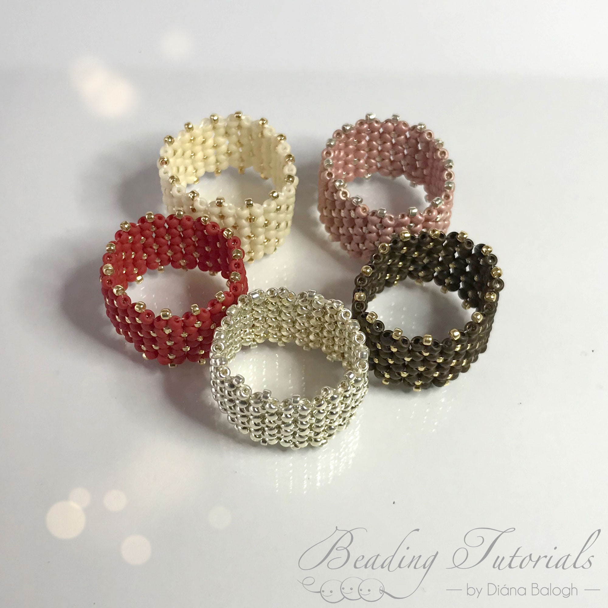 Beading Tutorials and Patterns Flat Chenille Ring Beading - Etsy
