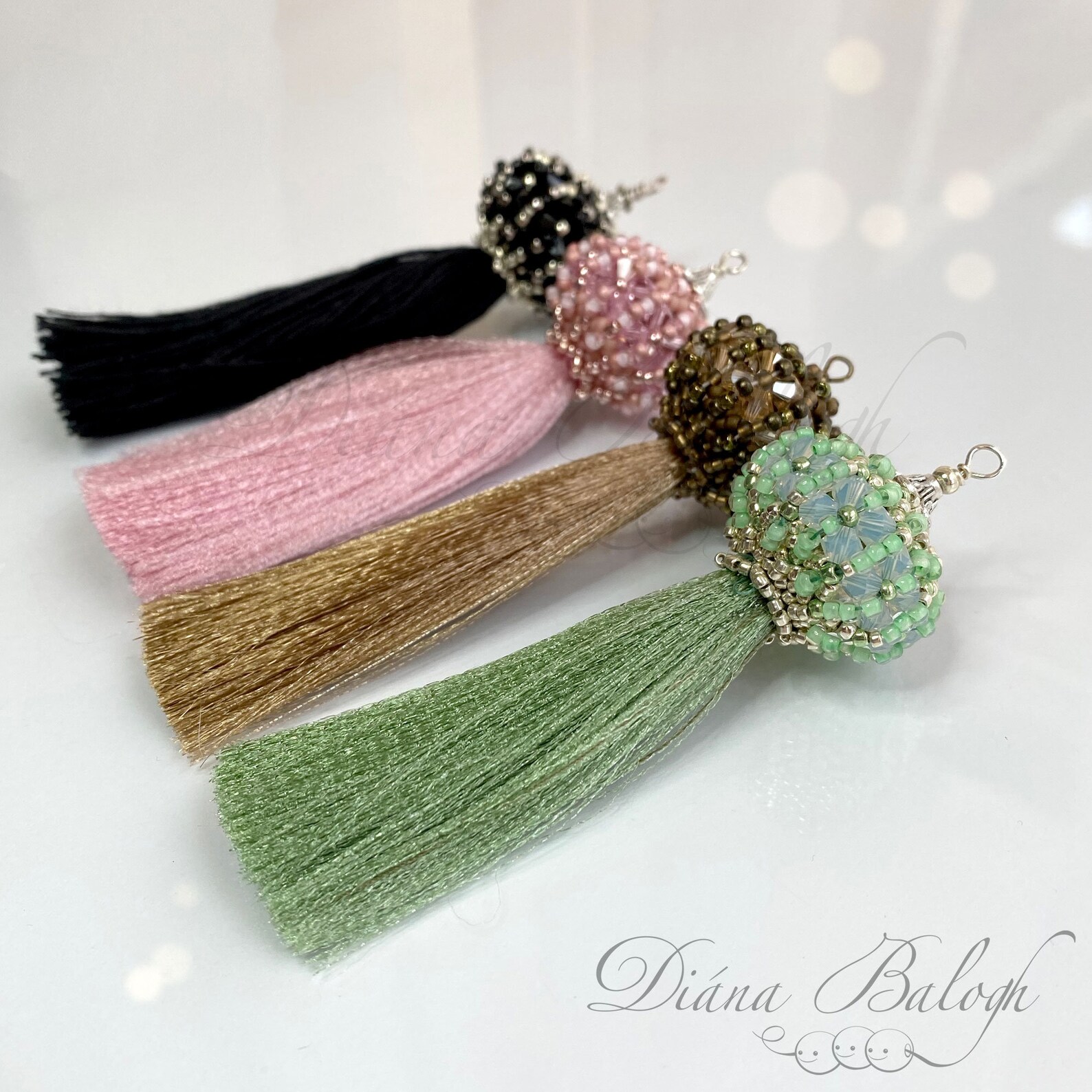 Beading Pattern Tassel Beaded Bead Beaded Tassel Tutorial - Etsy