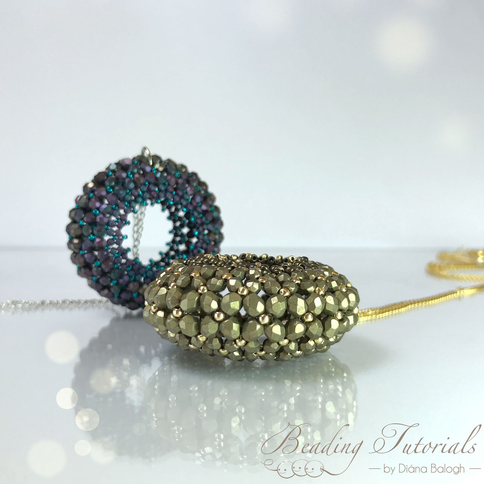 Beading Tutorial and Pattern Infinity Lace Pendant Beading - Etsy