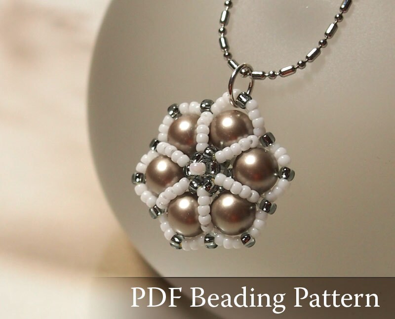DIY Beading Pattern Sibyl Pendant easy pendant beading | Etsy