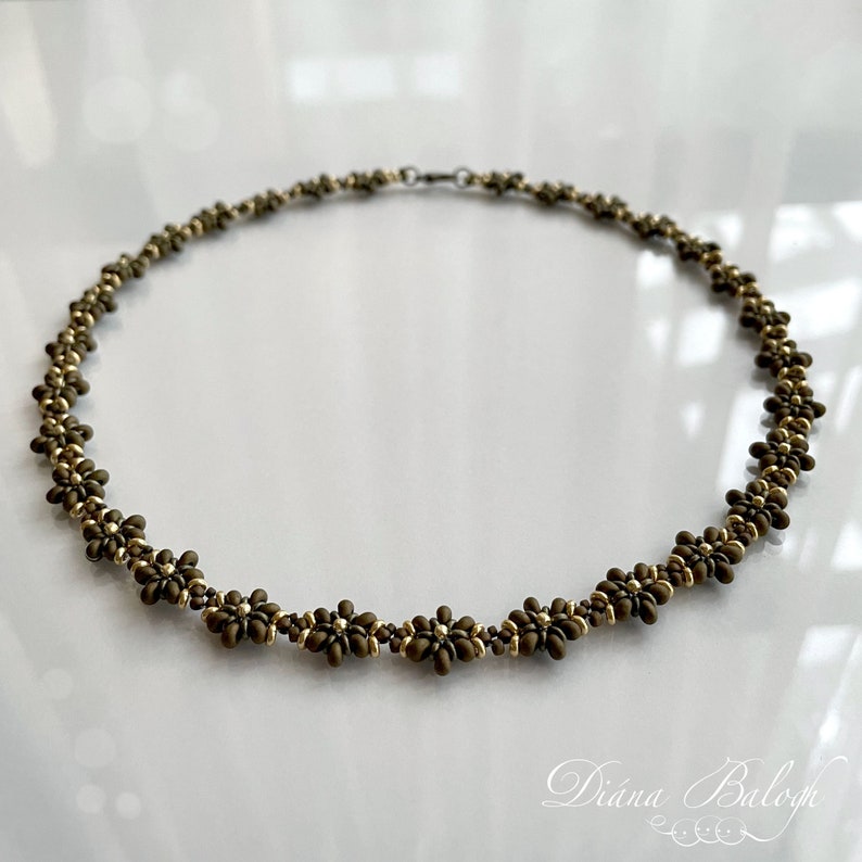 Beading Tutorial Flower Drops Chain, Beaded Chain Pattern, Beading ...