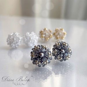 Beading Tutorial Lady Di Bicone Crystal Earrings, Small Beaded Earrings ...