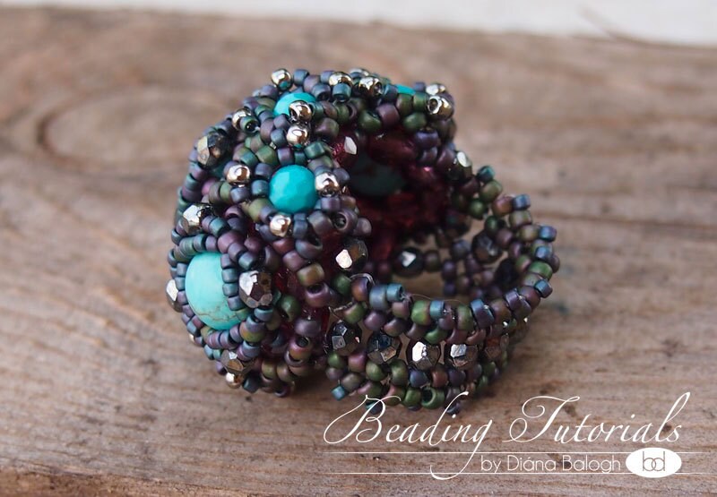 Beading Tutorial and Pattern, Beading Tutorial Aglio Ring, Beading ...