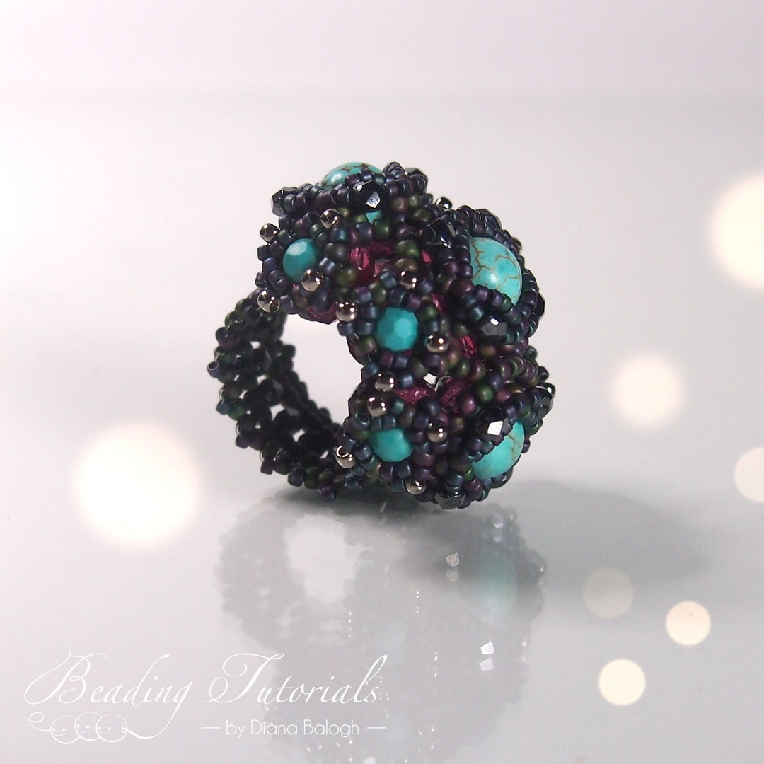 Beading Tutorial and Pattern, Beading Tutorial Aglio Ring, Beading ...