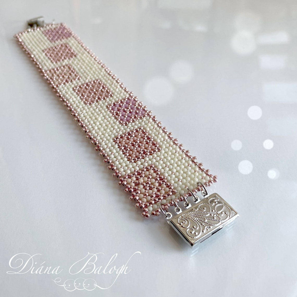 Beading Pattern and Tutorial Patchwork Flat Chenille Stitch® | Etsy