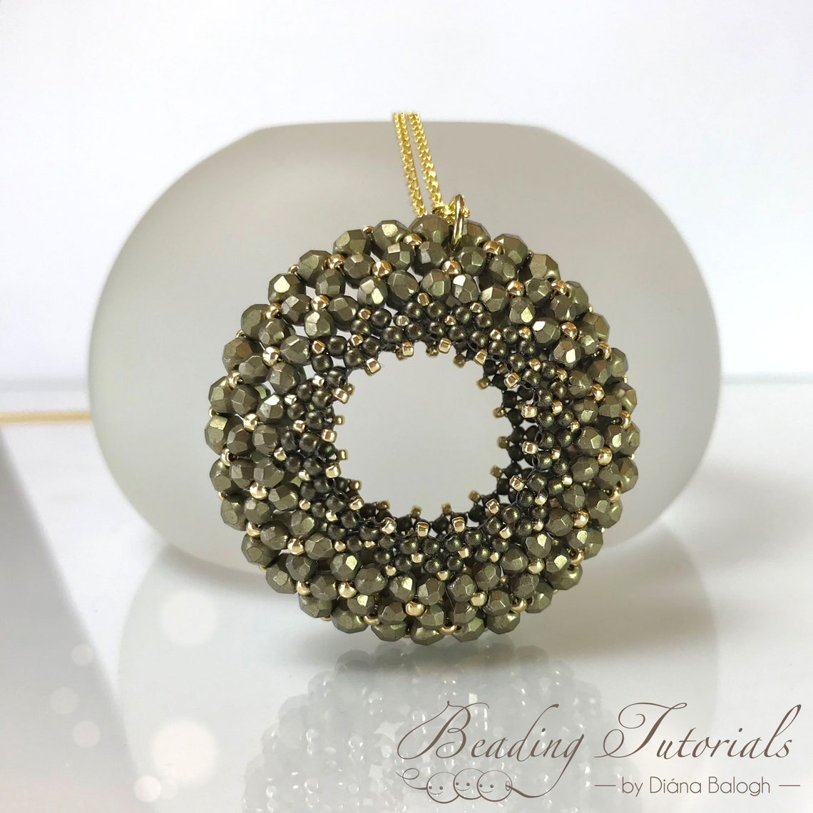 Beading Tutorial and Pattern Infinity Lace Pendant Beading - Etsy