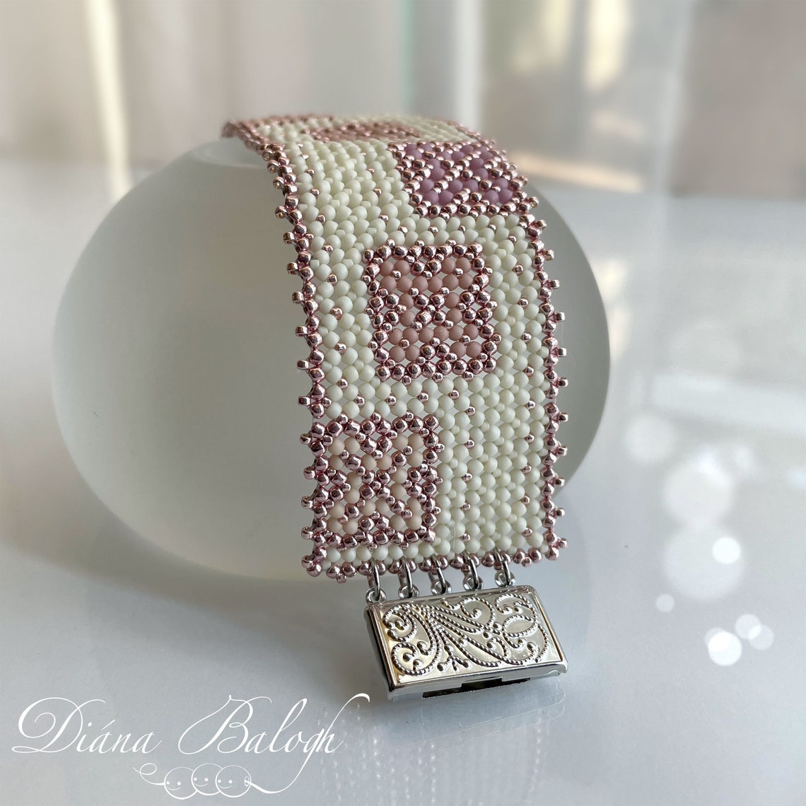 Beading Pattern and Tutorial Patchwork Flat Chenille Stitch® Bracelet ...