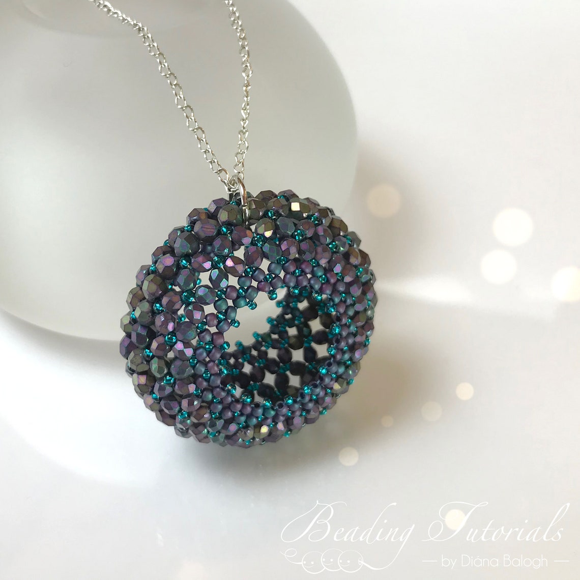 Beading Tutorial and Pattern Infinity Lace Pendant Beading - Etsy