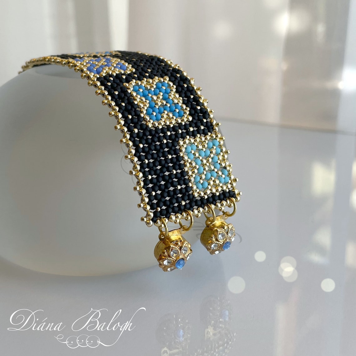 Beading Pattern and Tutorial Patchwork Flat Chenille Stitch® Bracelet ...