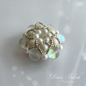 Beading Tutorial Dorothy Pendant and Ring, Beadwork PDF Pattern With Swarovski Crystal Pearls ...