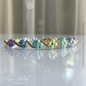 Beading Tutorial and Pattern Twisted Flower Chain, Single, Double and ...