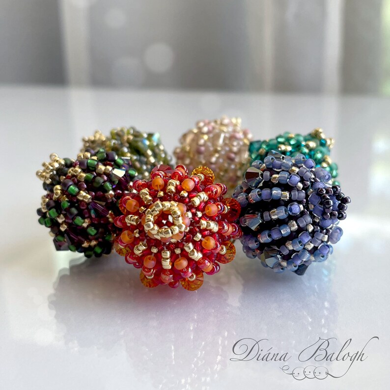 Fairy Berry Beaded Bead Beading Tutorial, Beaded Bead Pattern, Beaded ...
