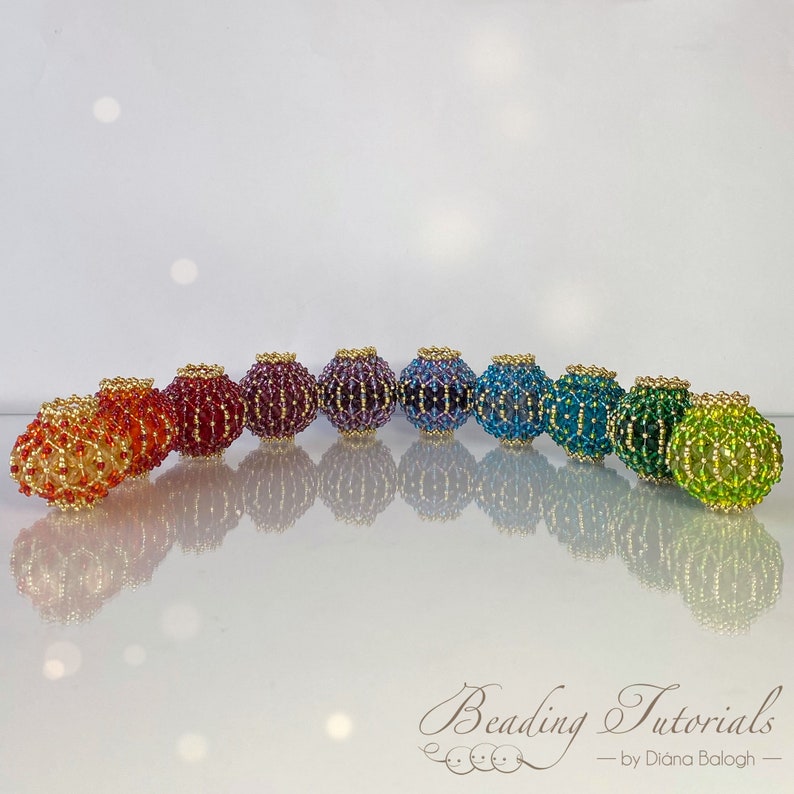 Beading Tutorial and Pattern Lantern Beaded Bead Beading | Etsy UK