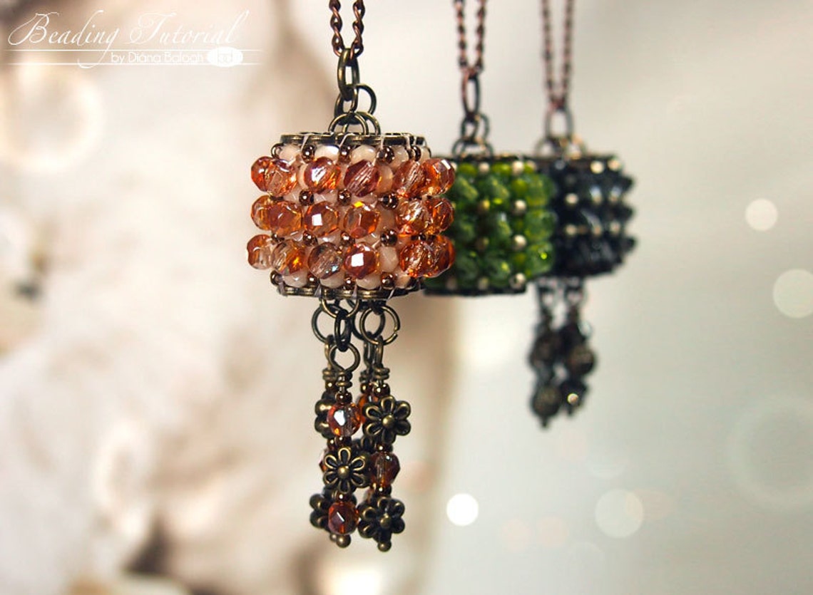 Beading Pattern and Tutorial, Beading Tutorial Pendant, Rowan's Box ...