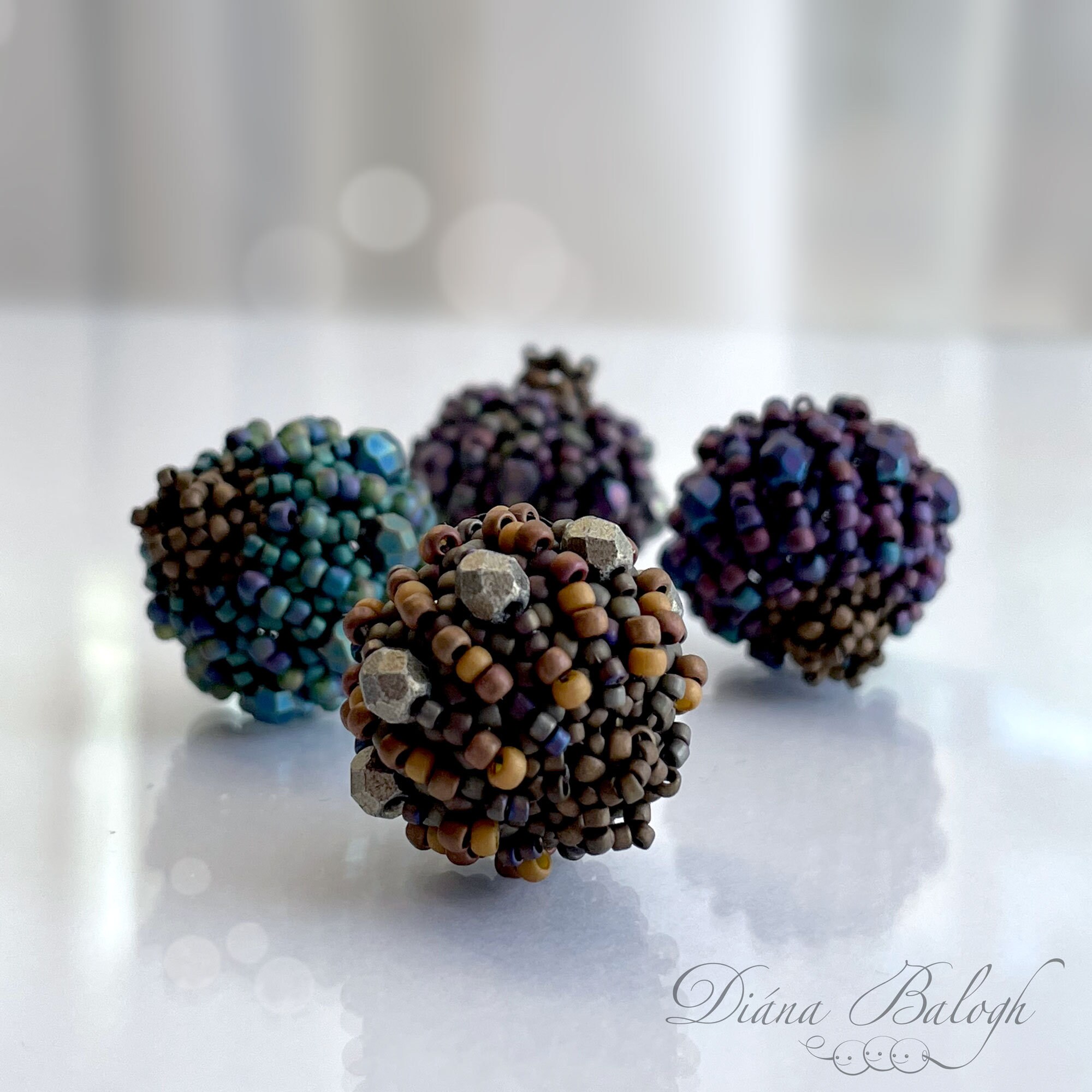 Fairy Berry Beaded Bead Beading Tutorial, Beaded Bead Pattern, Beaded ...