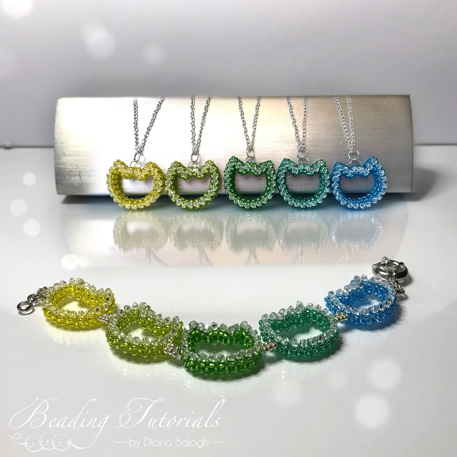 Beading Tutorials and Patterns, Cat Pendant and Bracelet Tutorial, Cat ...