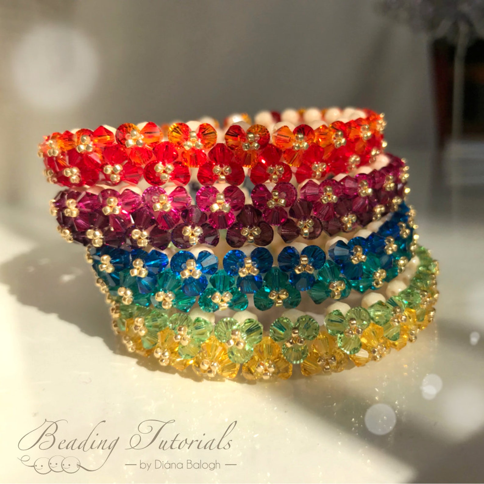 Beading Tutorial Twins Bracelet Beaded Bracelet Pattern | Etsy