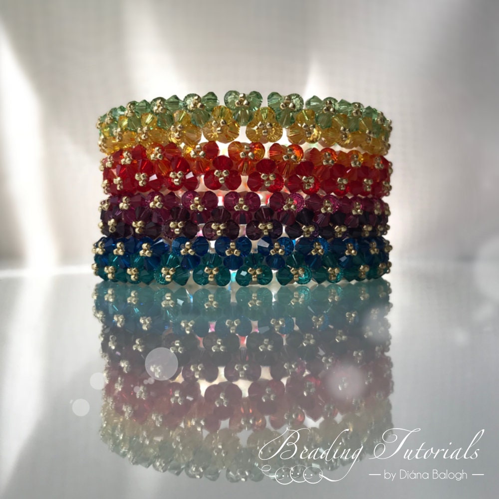 Beading Tutorial Twins Bracelet Beaded Bracelet Pattern | Etsy