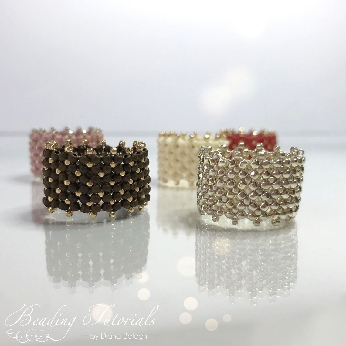 Beading Tutorials and Patterns Flat Chenille Ring Beading - Etsy