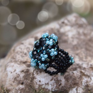 Triangular Right Angle Weave Tutorial Annie Ring, Beading Pattern, Beaded Ring Tutorial - Etsy