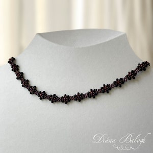 Beading Tutorial Flower Drops Chain, Beaded Chain Pattern, Beading ...