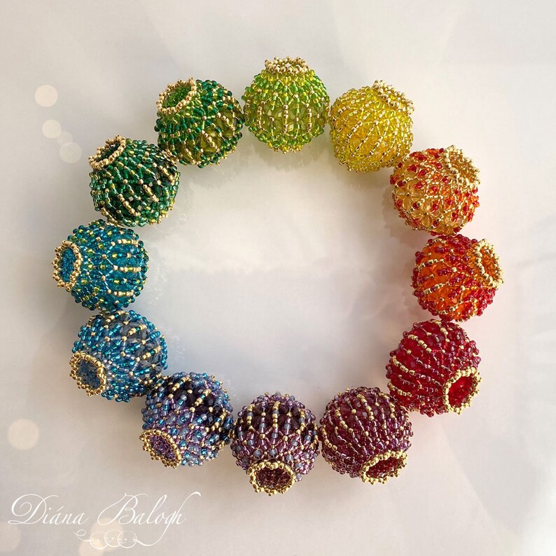Beading Tutorial and Pattern Lantern Beaded Bead Beading | Etsy UK