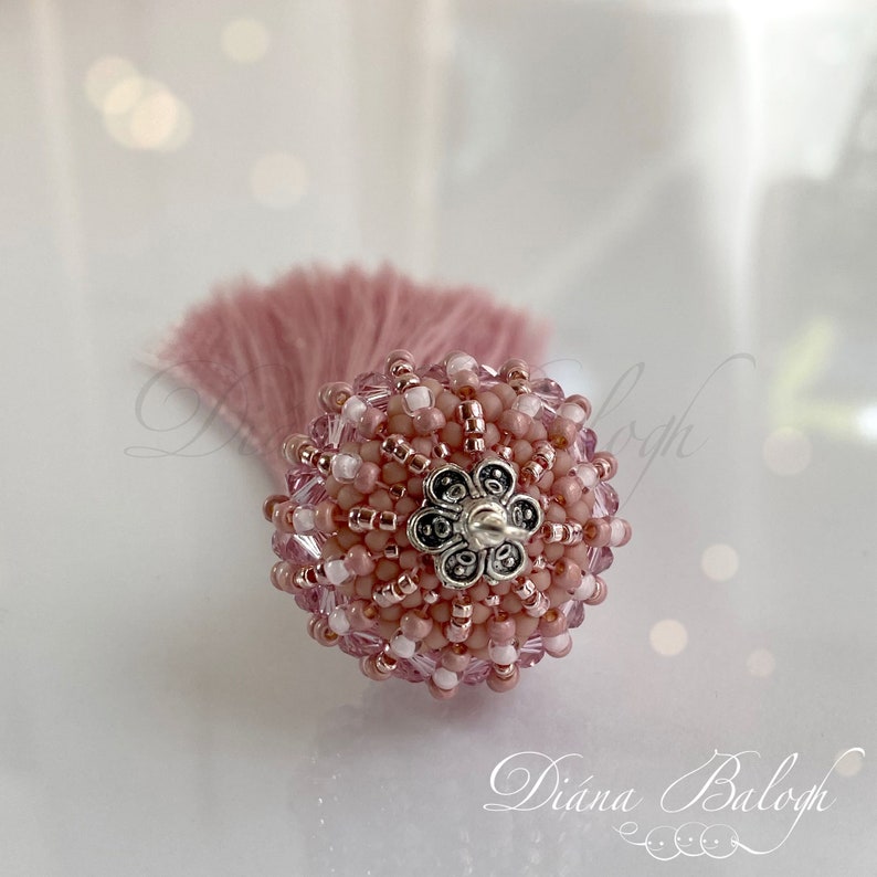 Beading Pattern Tassel Beaded Bead, Beaded Tassel Tutorial, Beading ...