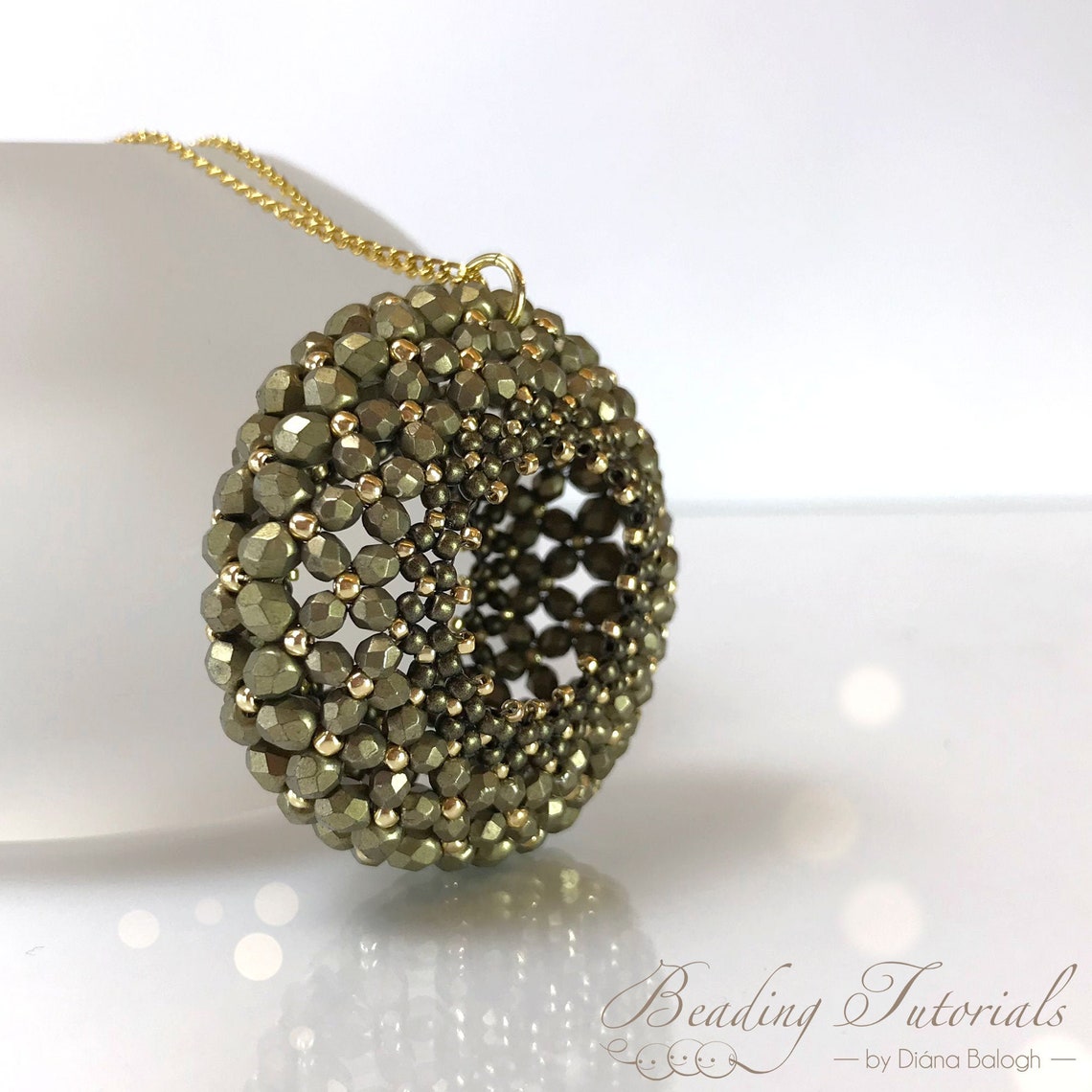 Beading Tutorial and Pattern Infinity Lace Pendant Beading - Etsy