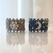 Beading Pattern Starry Night Flat Chenille Stitch® Ring Beading Tutorial Ring Flat Chenille Ring ...