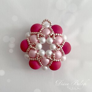 Beading Tutorial Dorothy Pendant and Ring, Beadwork PDF Pattern With Swarovski Crystal Pearls ...