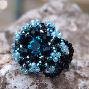 Triangular Right Angle Weave Tutorial Annie Ring, Beading Pattern, Beaded Ring Tutorial - Etsy