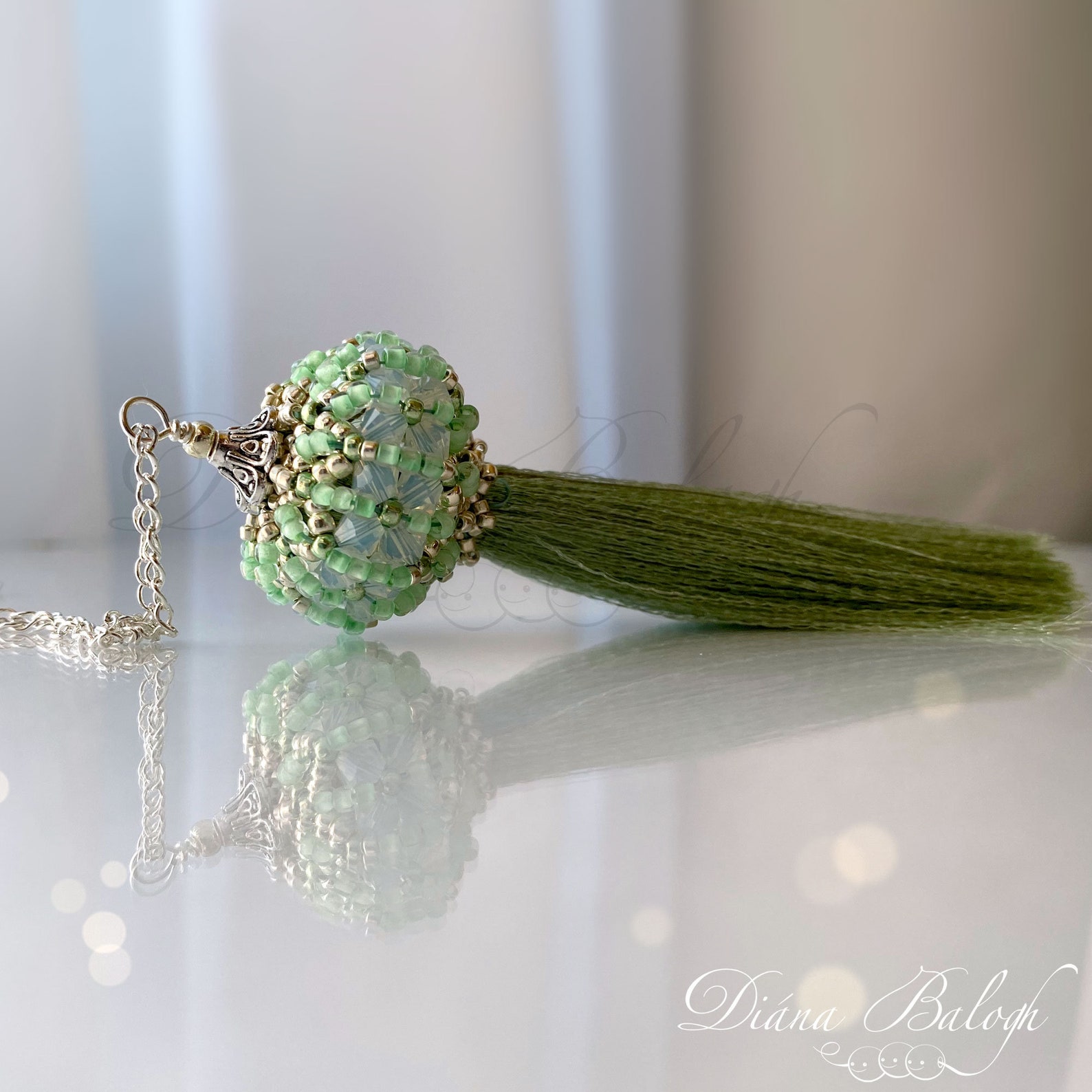 Beading Pattern Tassel Beaded Bead, Beaded Tassel Tutorial, Beading ...