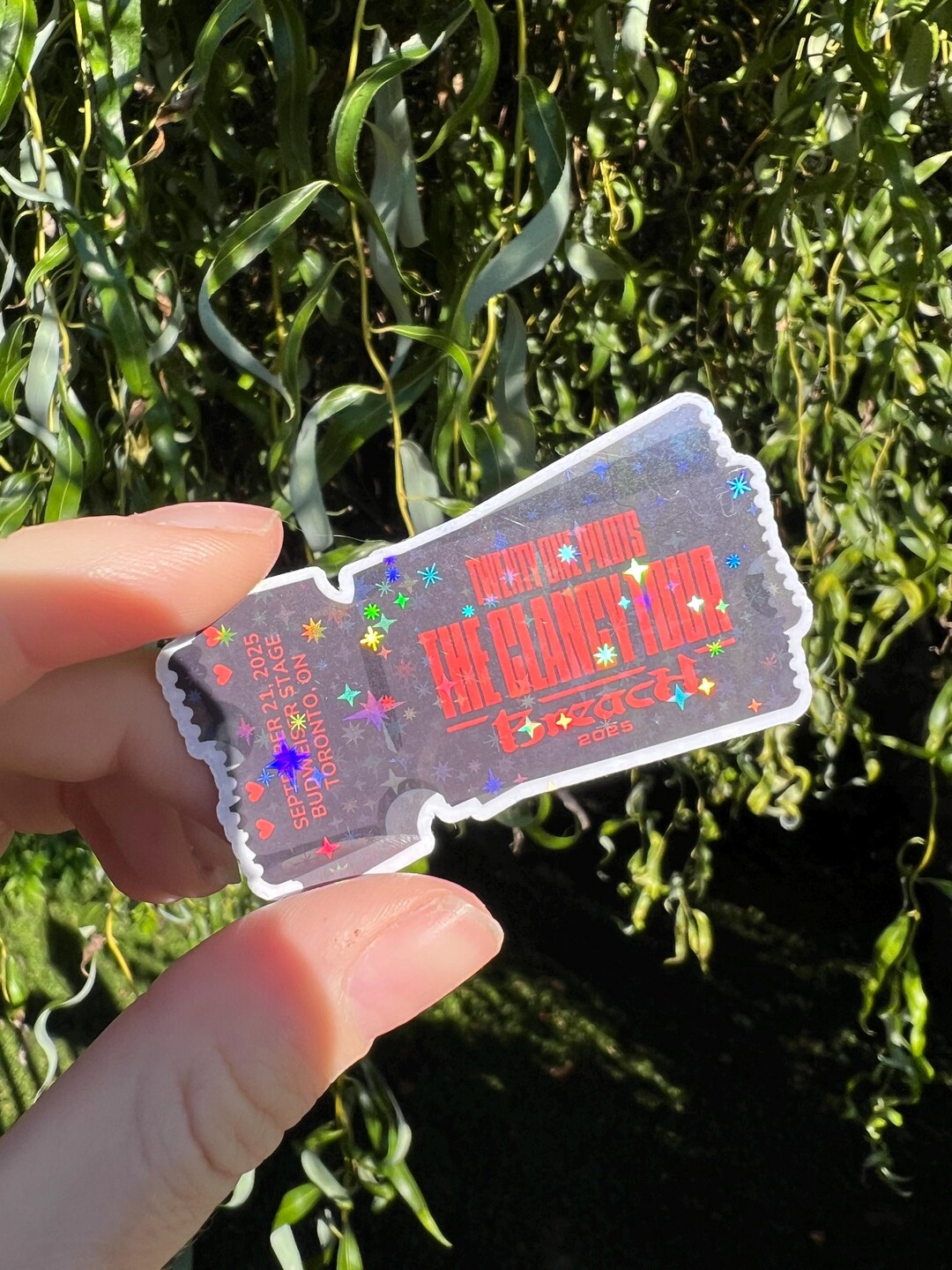 Custom Date Holographic Twenty One Pilots Ticket Stub Sticker - Etsy