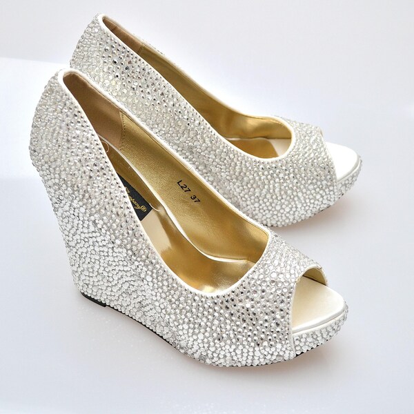 Bridal Wedge Shoes - Etsy