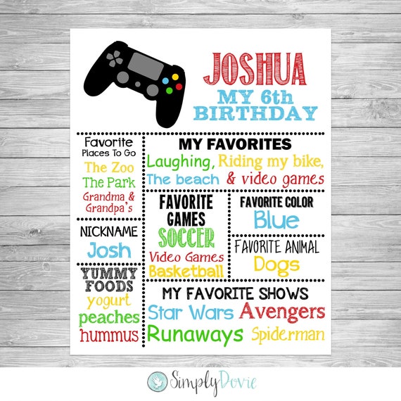 Gamer Birthday Birthday Sign | Gaming Birthday Party Decorations ...