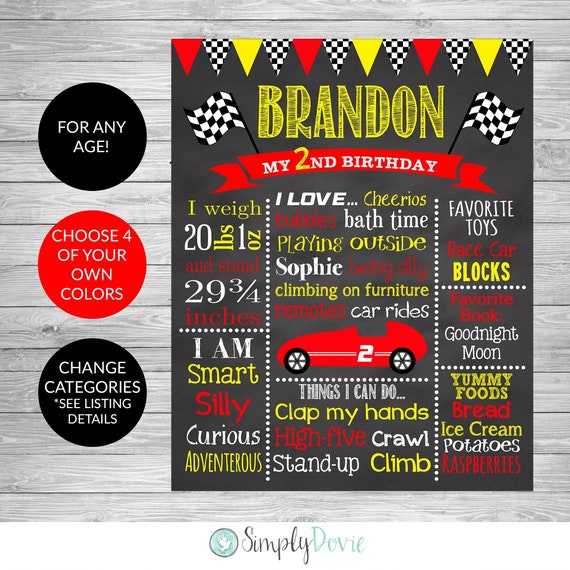 Race Car Birthday Sign, Two Fast Birthday Sign, Race Car Party ...