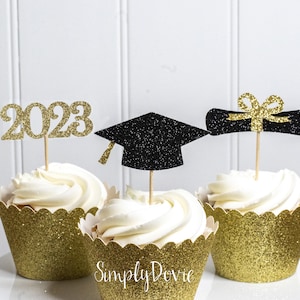 Graduation Cupcake Toppers Class of 2023 Cupcake Toppers - Etsy