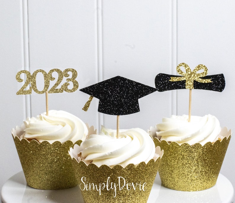 Graduation Cupcake Toppers Class of 2023 Cupcake Toppers - Etsy