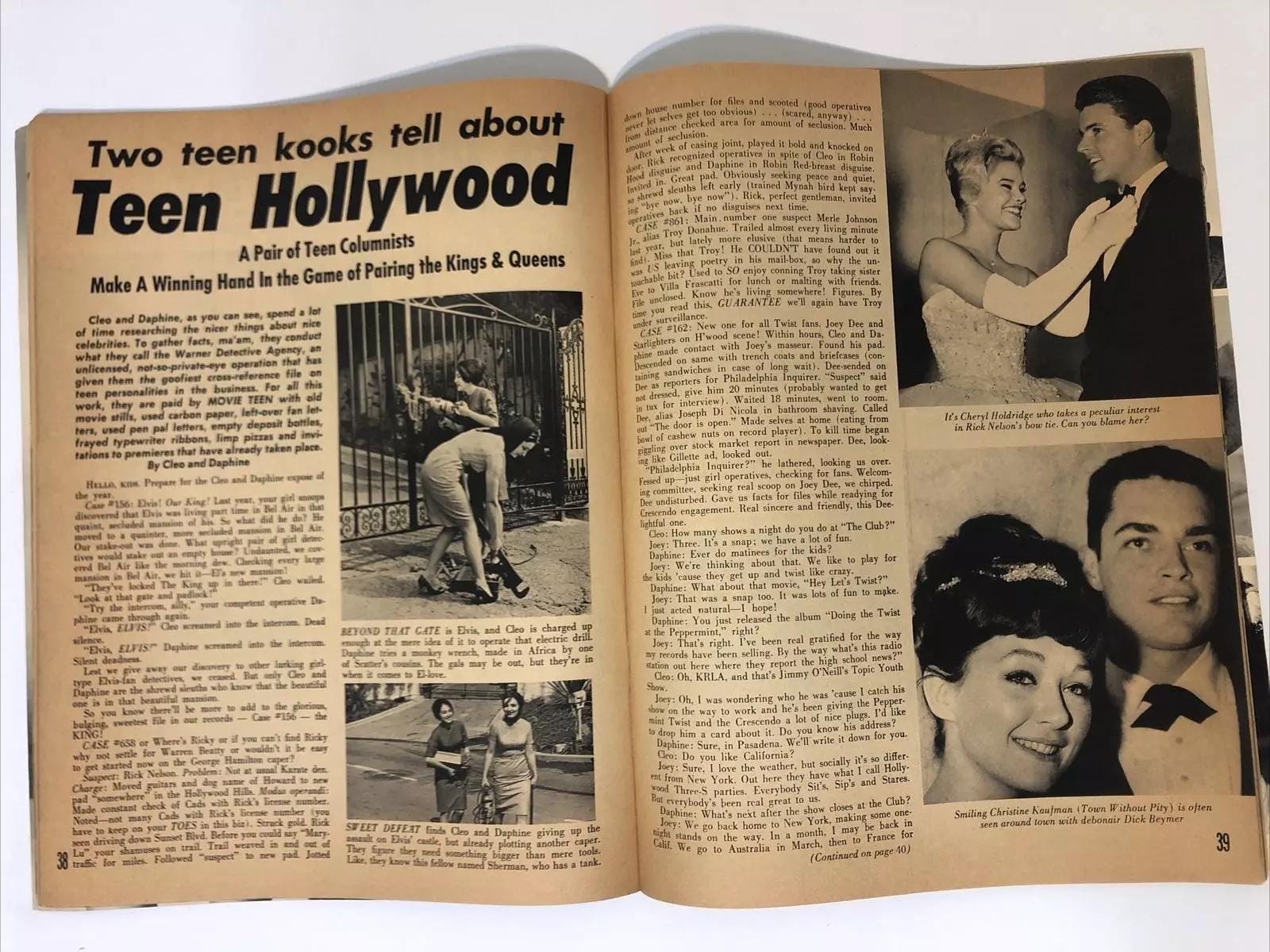1963 Aug Movie Teen Illustrated Magazine Elvis Presley Hayley Mills ...