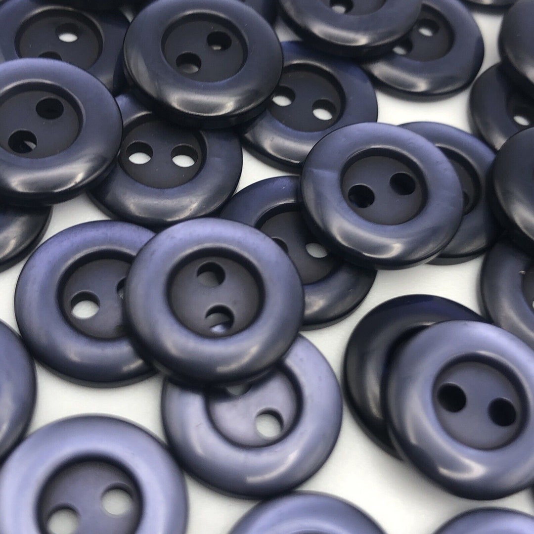 Vintage Opaque Royal Blue 2-hole Shirt Buttons 13mm Lot of 10 & 100 B26 ...