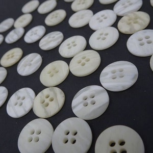 Vintage White Granite Marble Pattern Round 4-hole Buttons 15mm Lot of ...