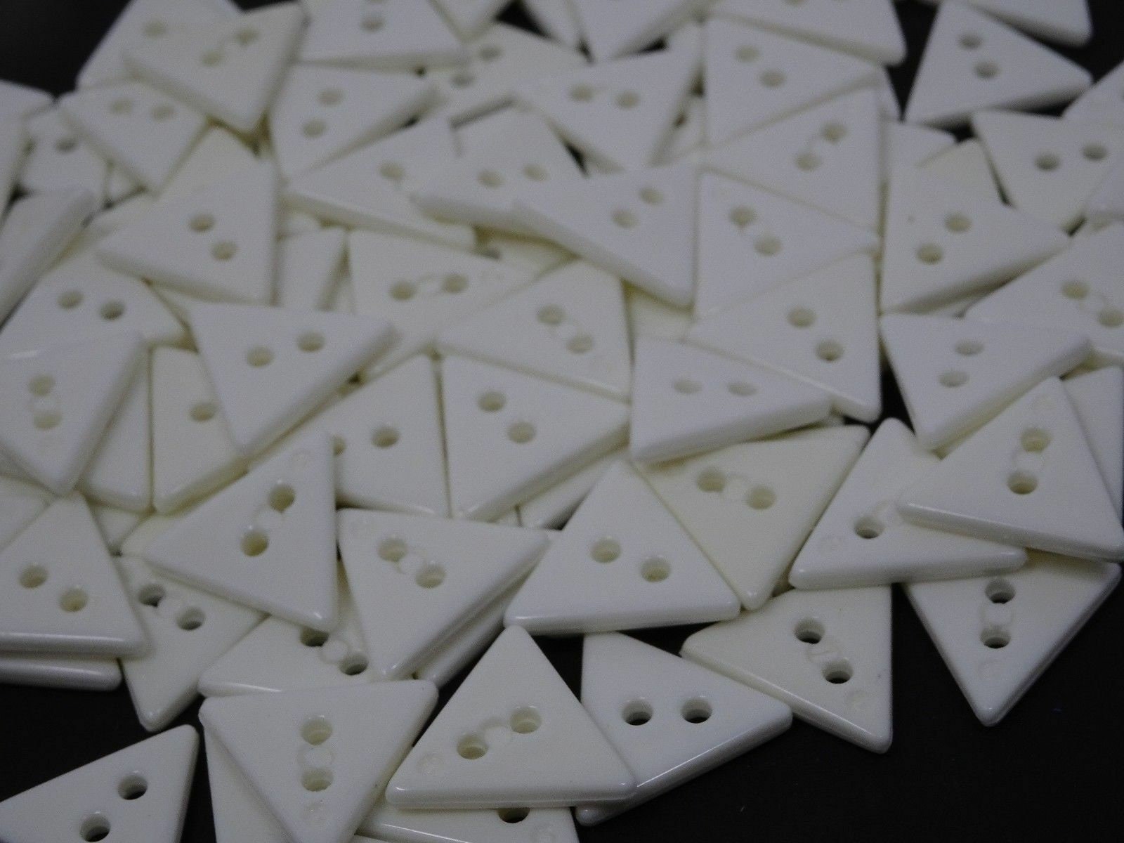 Vintage White or Pink Triangular 2-hole Buttons 15mm Lot of 13 or 144 ...